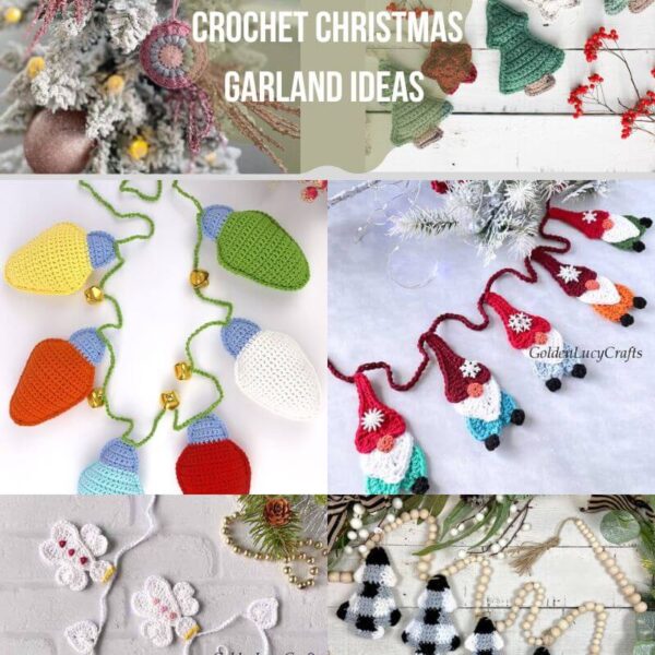 Festive crochet Christmas garland (Free pattern) - Zamiguz Crochet ...