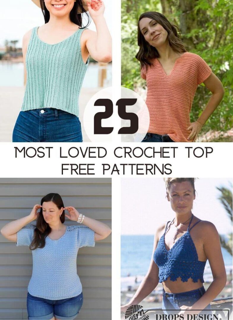 50 Best Summer Crochet Top Free Patterns - Zamiguz