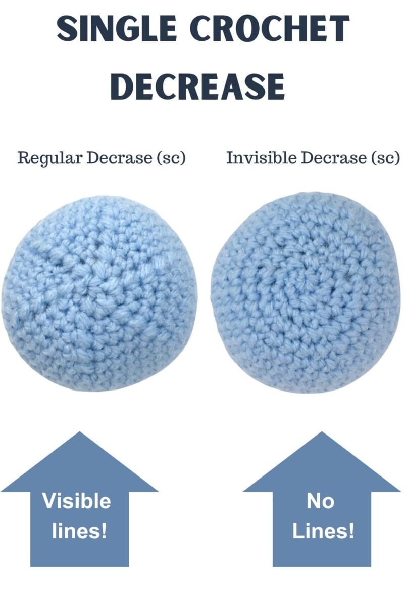 Invisible Decrease Crochet Free Tutorial (+ Video) - Zamiguz