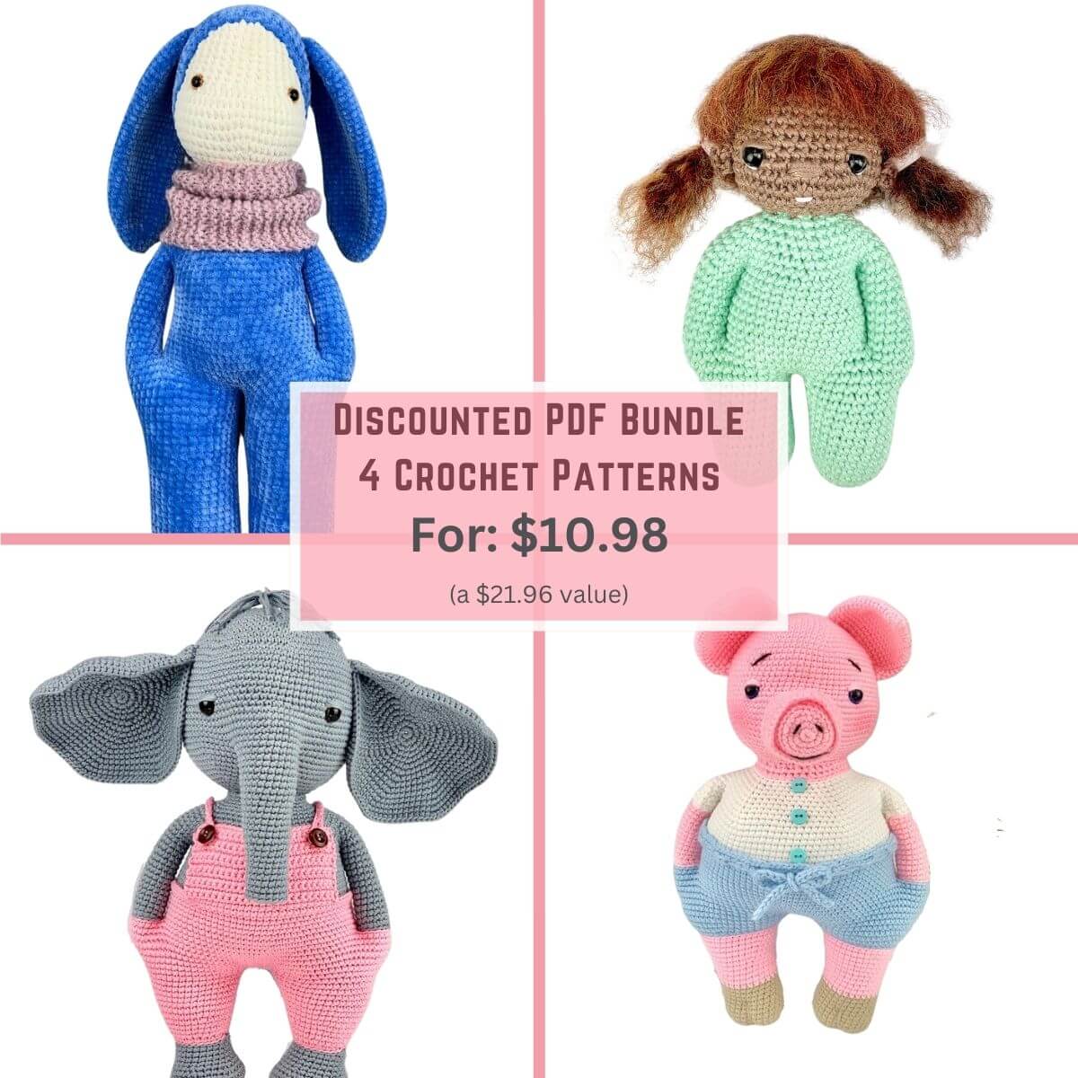 Cute Amigurumi Elephant Pattern - Zamiguz Handmade