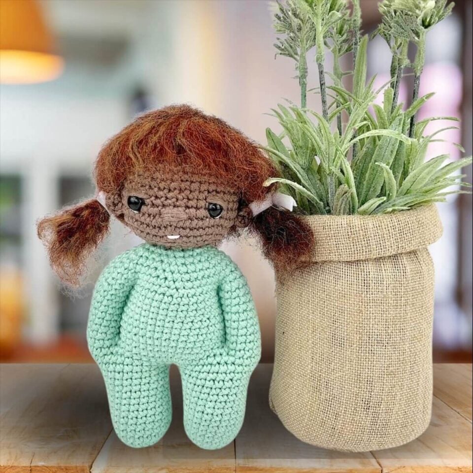 Small Crochet Doll Free Pattern (Almost Zero Sew!) - Zamiguz