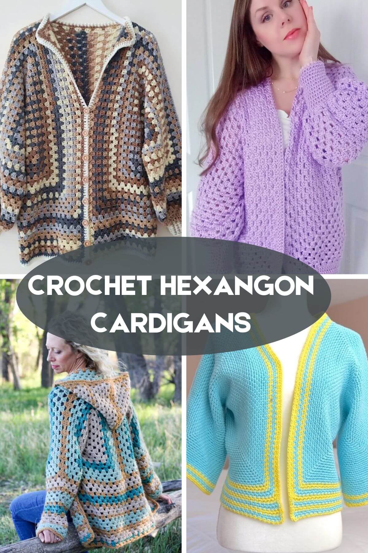20 Easy Crochet Hexagon Sweater & Cardigan Patterns
