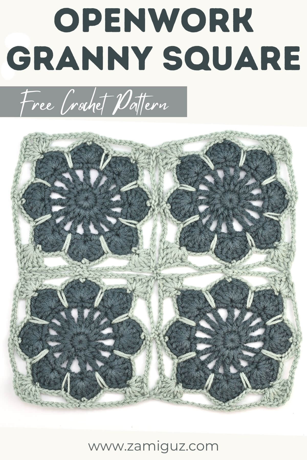 Openwork Crochet Square FREE Pattern - Zamiguz
