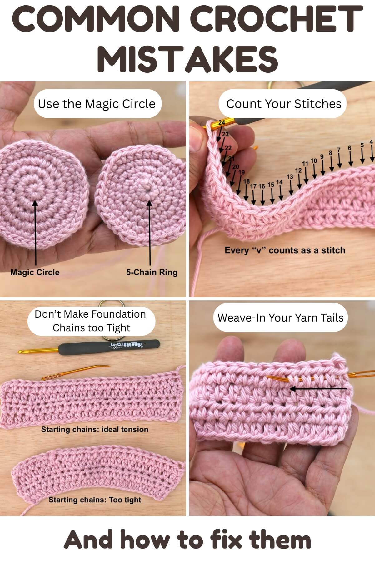 17 Common Crochet Mistakes and How to Fix Them - Zamiguz