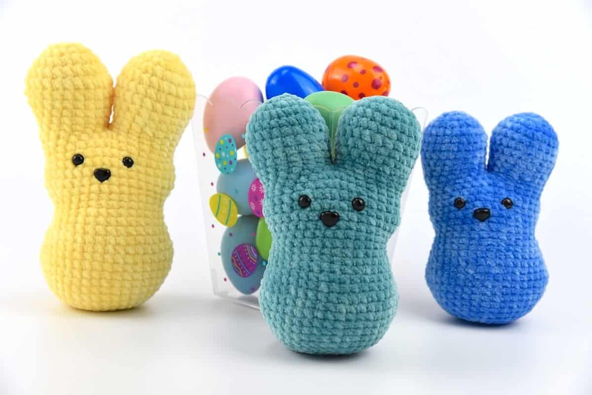 Free Crochet Peep Pattern Easter bunny - Zamiguz Handmade